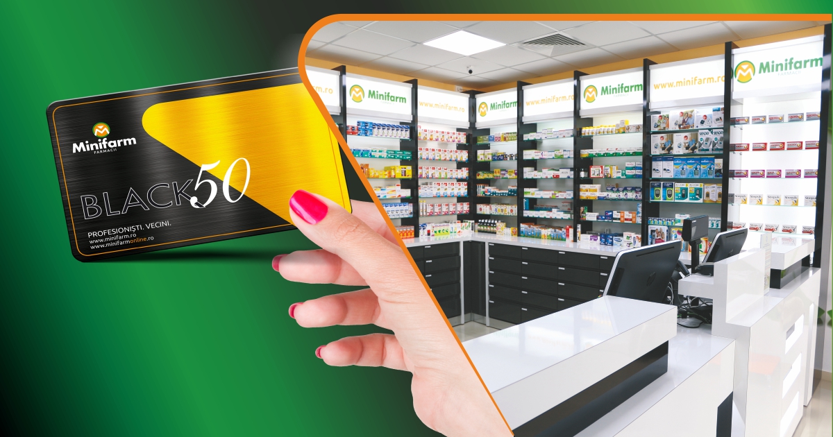 Card de reducere Minifarm - Card Black 50